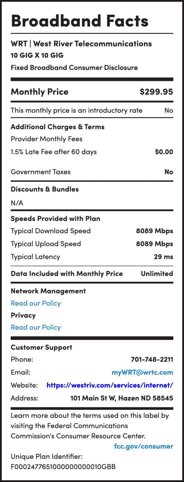 North Dakota High-Speed Fiber Internet Service Provider | WRT